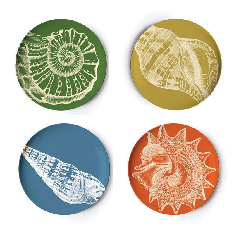 Longshore Tides 4 Piece Sealife Coaster Set | Wayfair