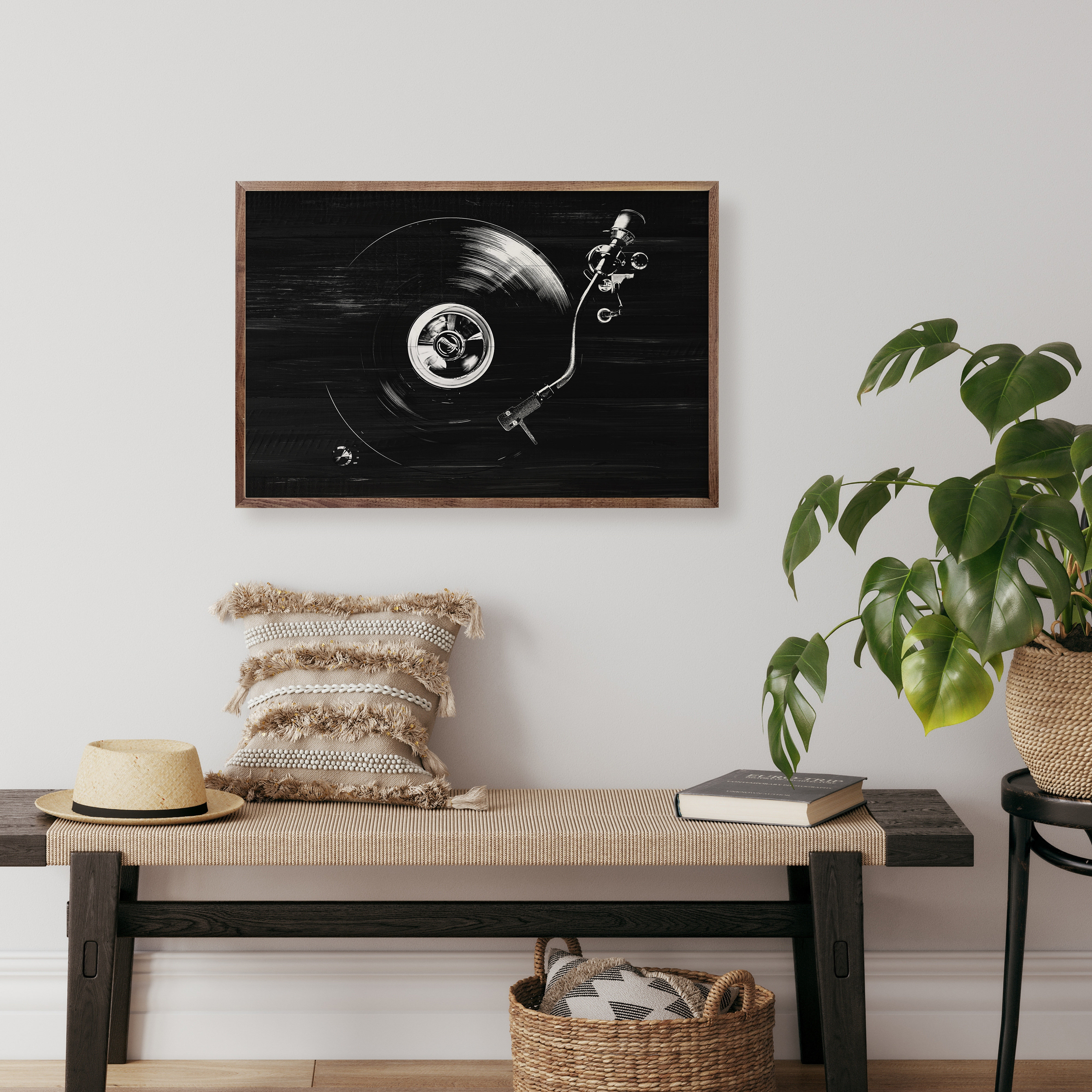 The Holiday Aisle® Record Player In Black And White - Wayfair Canada