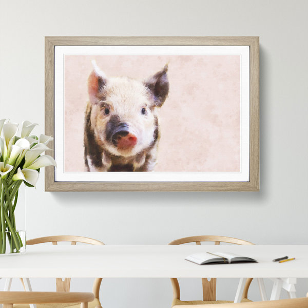 East Urban Home Pig - Picture Frame Graphic Art | Wayfair.co.uk