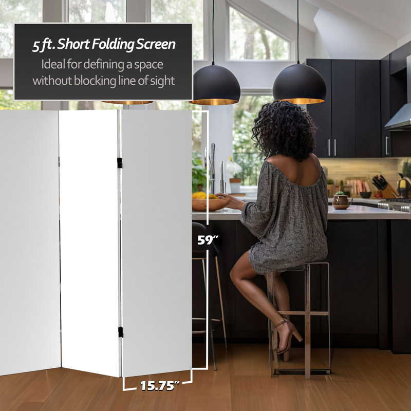 Wade Logan® Campball 6 ft Tall Blank Canvas Room Divider & Reviews ...