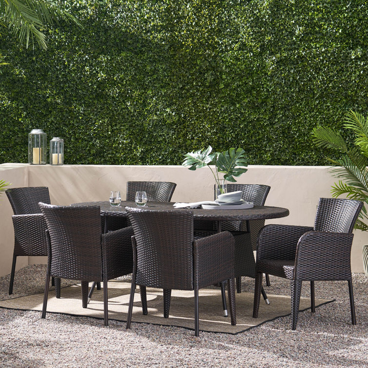 Bayou Breeze Fugate 6 - Person Oval Outdoor Dining Set & Reviews | Wayfair