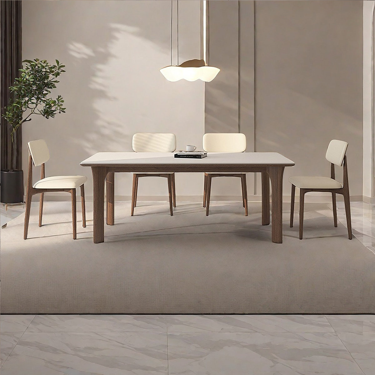 Animoe D Furniture Modern simple rectangular solid wood rock table ...