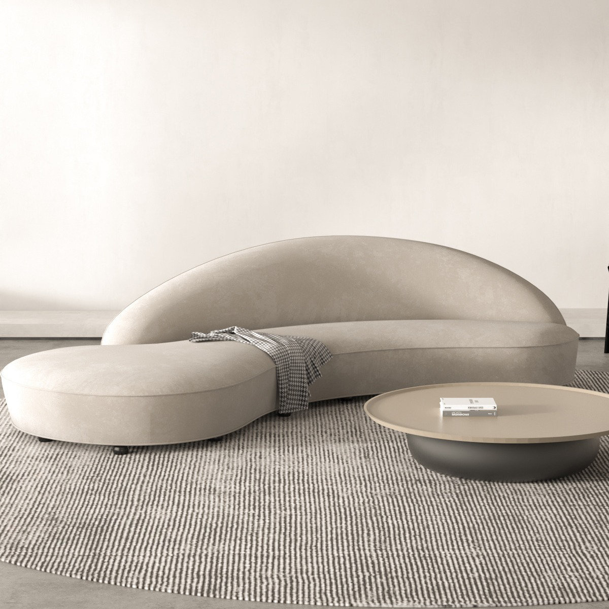 Walkoly Modern Simple Curved Sofa | Wayfair