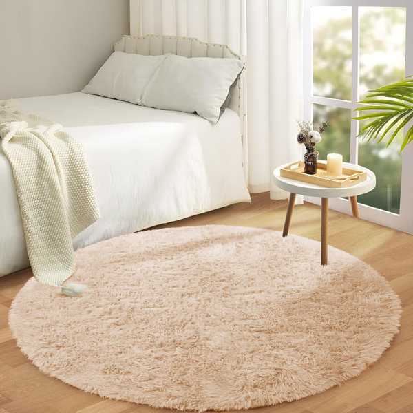 Marlow Home Co. Round Shaggy Area Rug – Ultra-Soft Plush High-Pile Rug ...