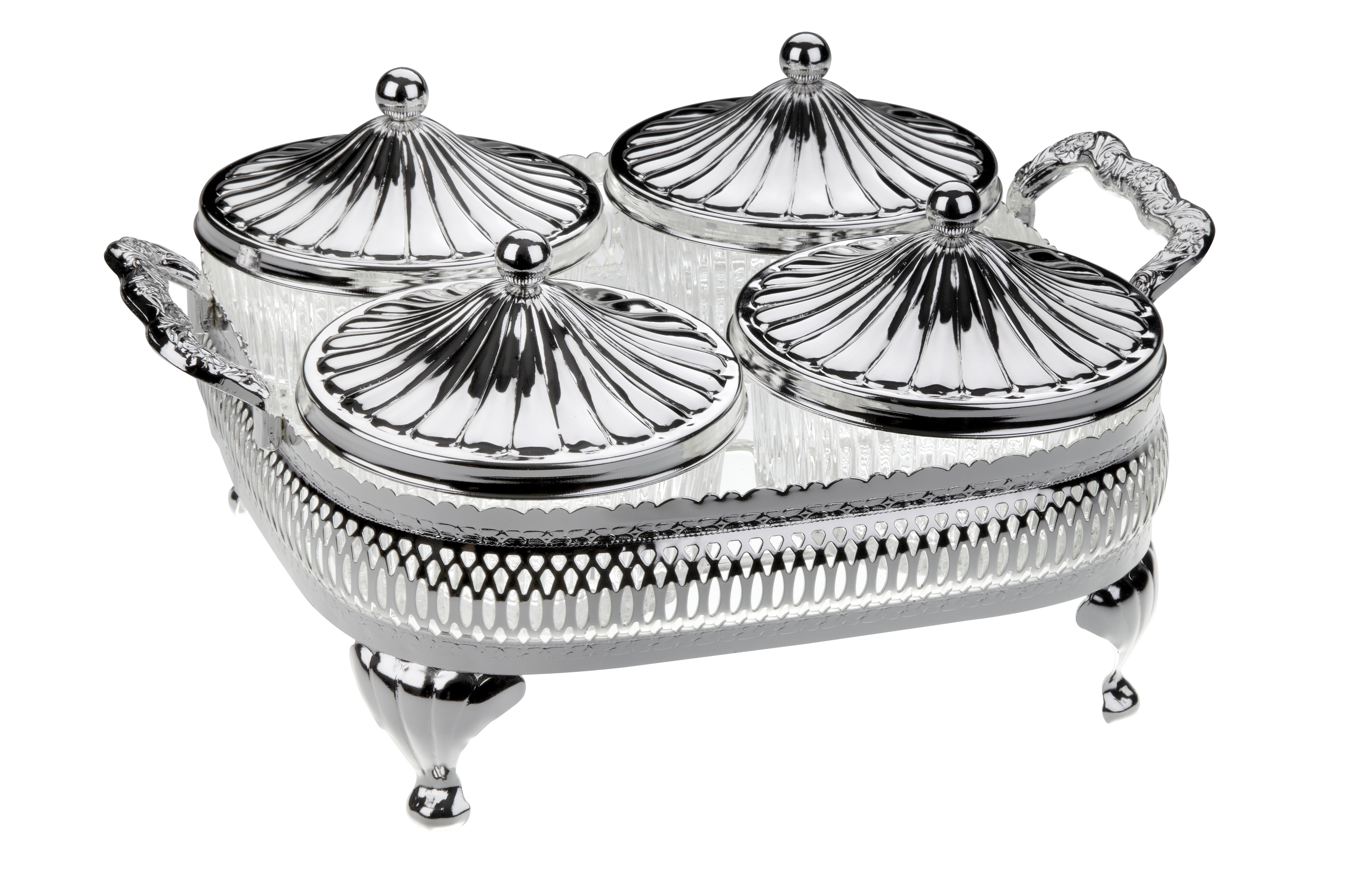 Corbell Silver Company Queen Anne 4 Piece Round Party Set & Reviews ...