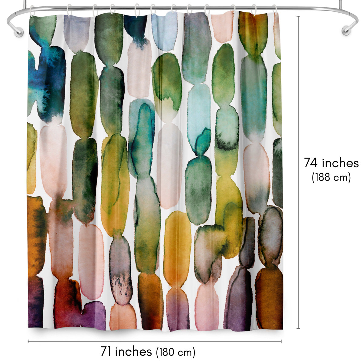 The Twillery Co.® Americanflat 71x74 Shower Curtain - Abstract Design ...