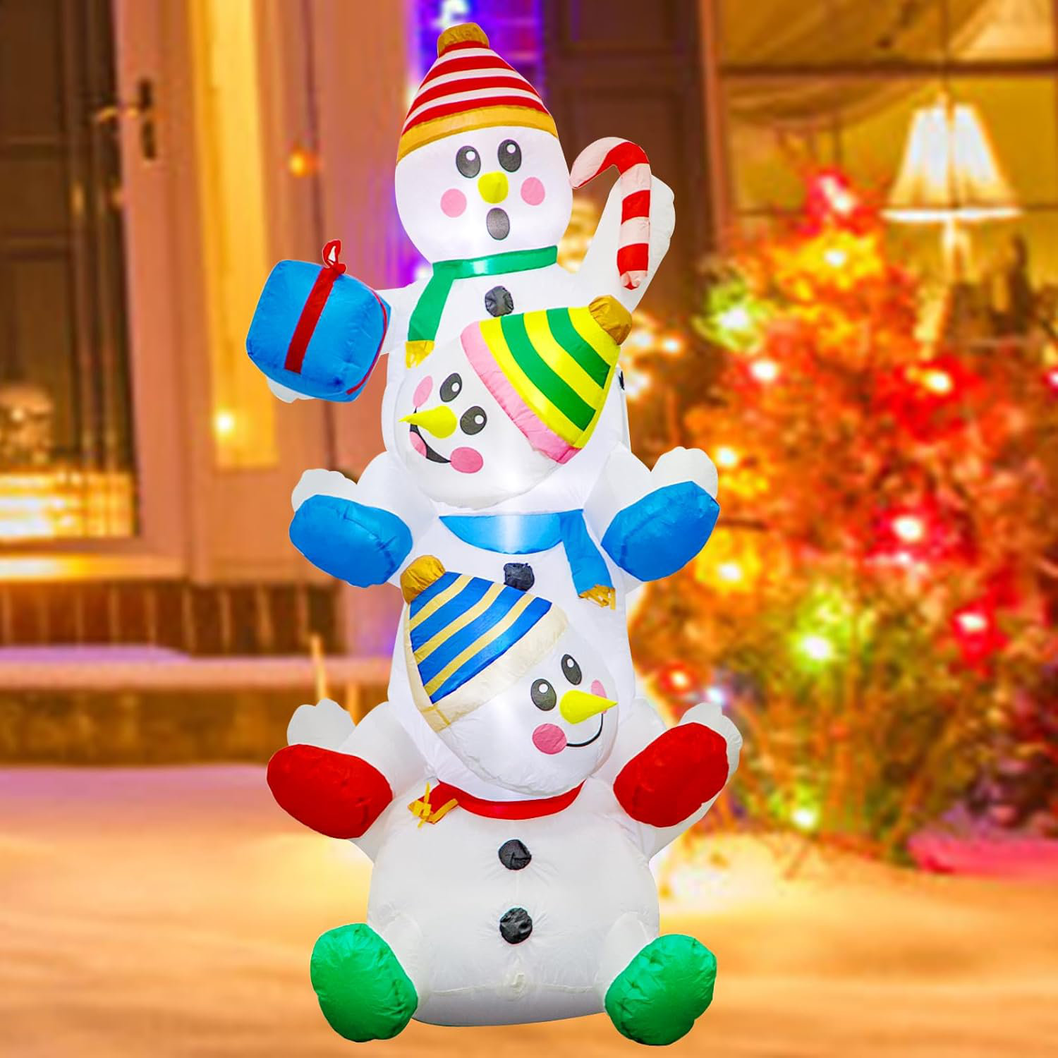 The Holiday Aisle® 6 FT Christmas Inflatables Snowman Outdoor ...