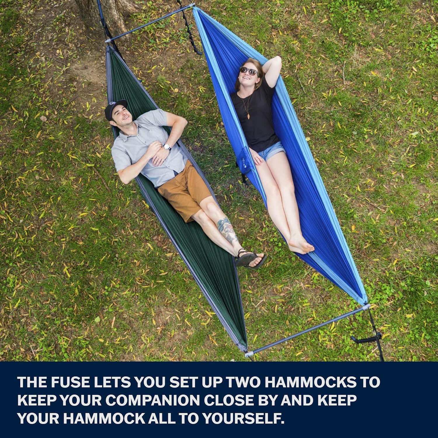 Arlmont & Co. Tandem Hammock System Colour Slate Lightwieght Fuse ...