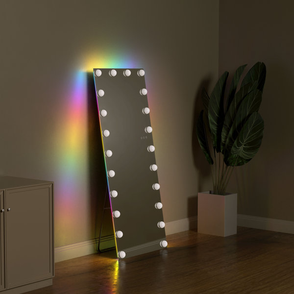 Brayden Studio Rectangle LED Full Length Metal Mirror | Wayfair.co.uk