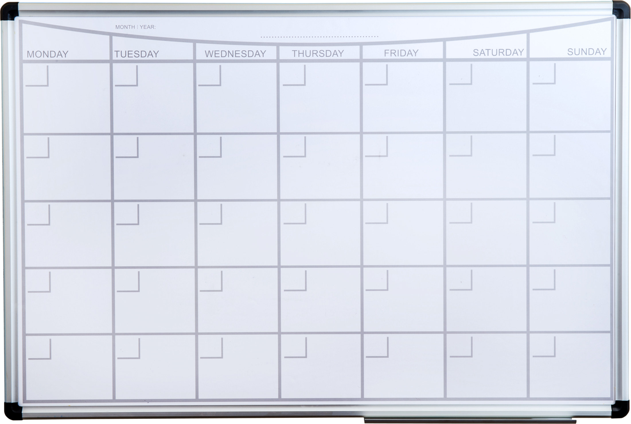 Floortex® Floortex Viztex Lacquered Steel Magnetic Monthly Planner Dry ...
