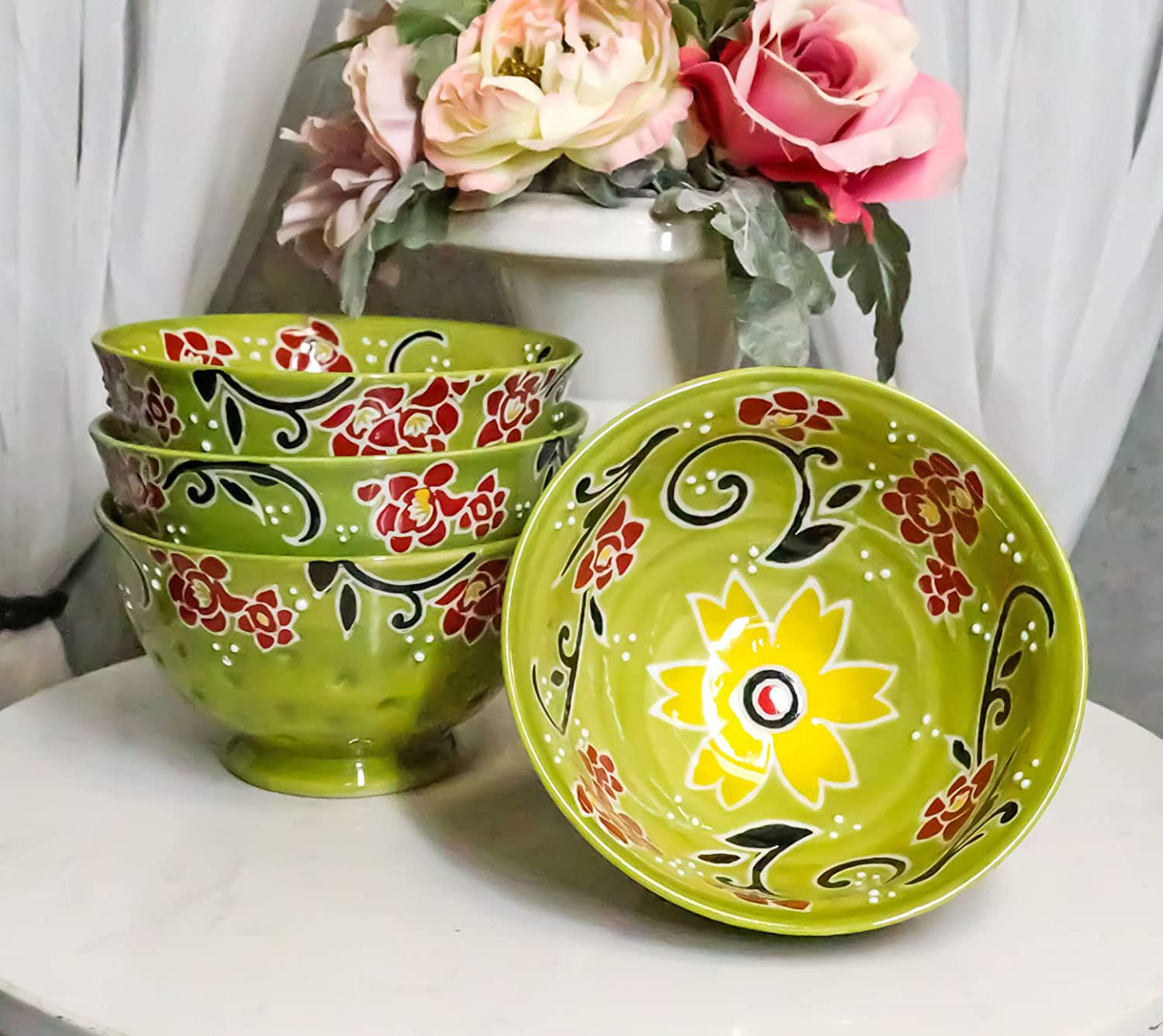 Dakota Fields Luxury Ottoman Style Textured Dining Bowls Set Of 4 ...