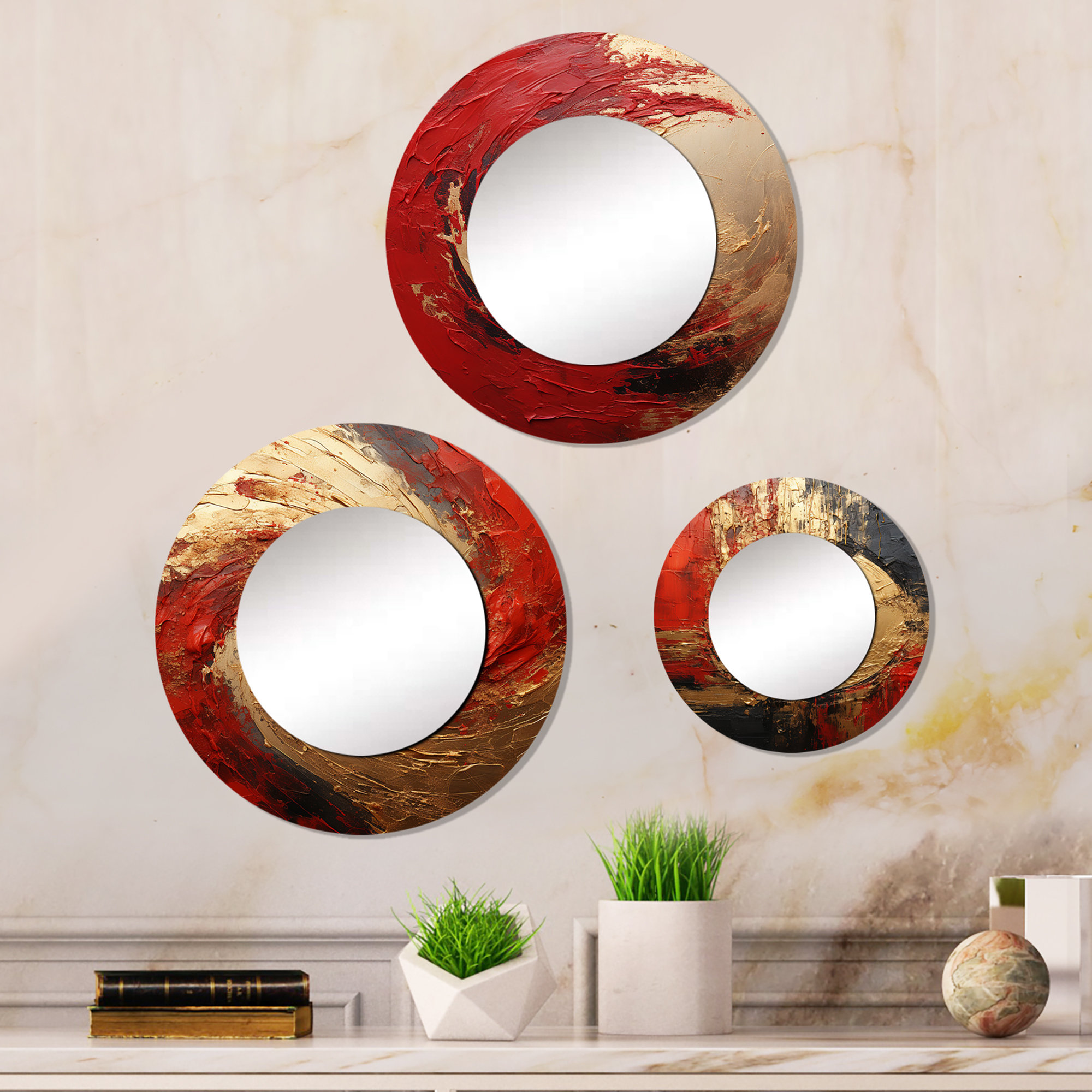 Ivy Bronx Crestino Aluminum Round Wall Mirror | Wayfair