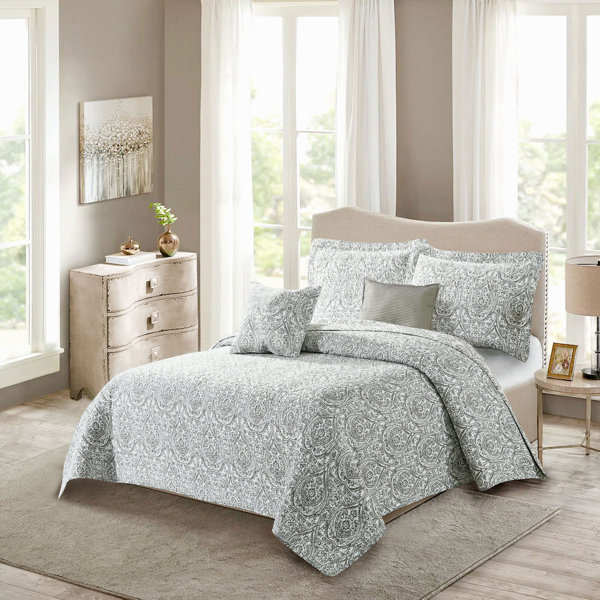 Serenta Percale Damask Quilt Set & Reviews - Wayfair Canada