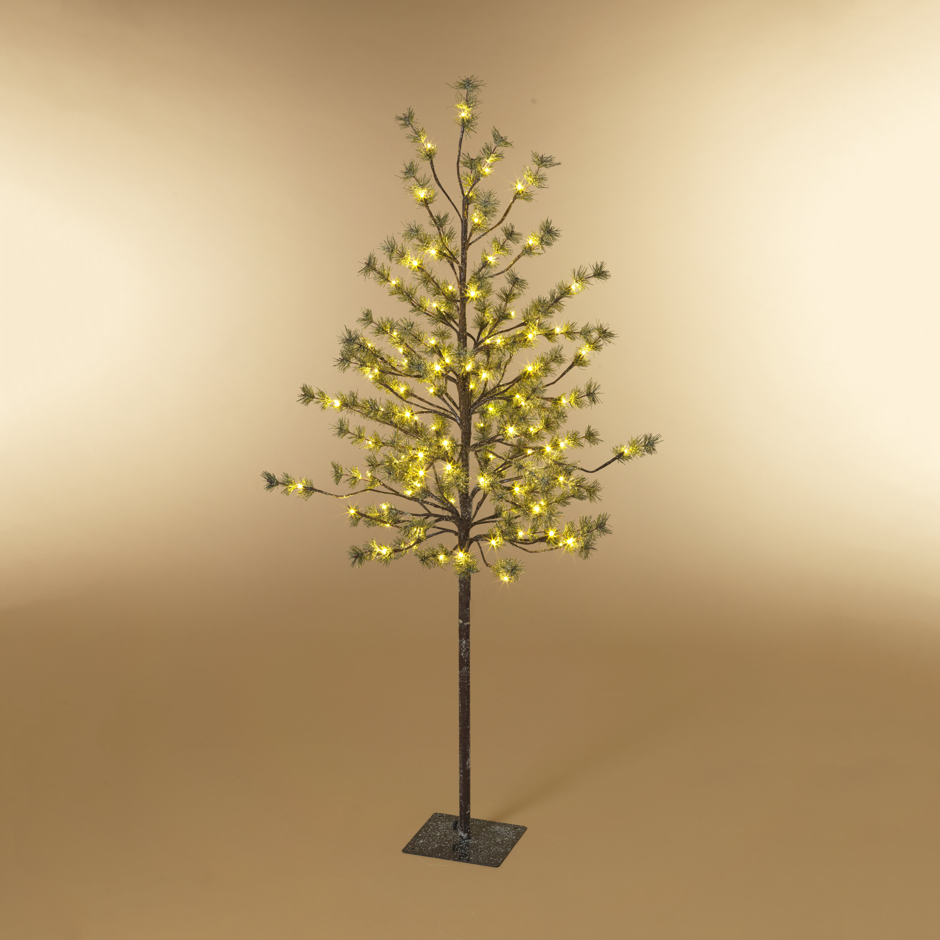 The Holiday Aisle® 5-Foot Tall Electric Icy Pine Tree With 96 Warm ...
