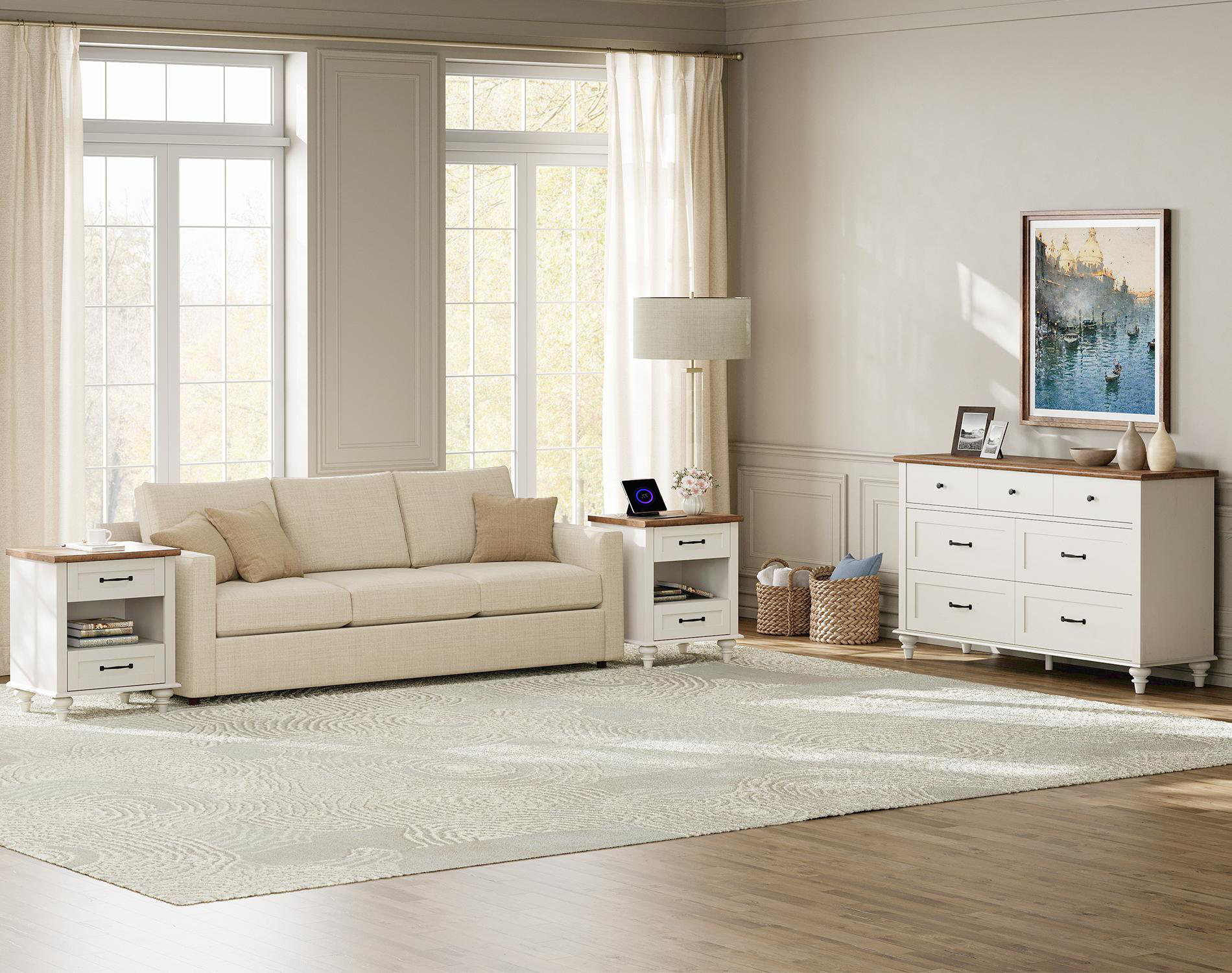 Lark Manor™ Erino 3 Piece Bedroom Set - Includes Farmhouse 7 Drawer ...