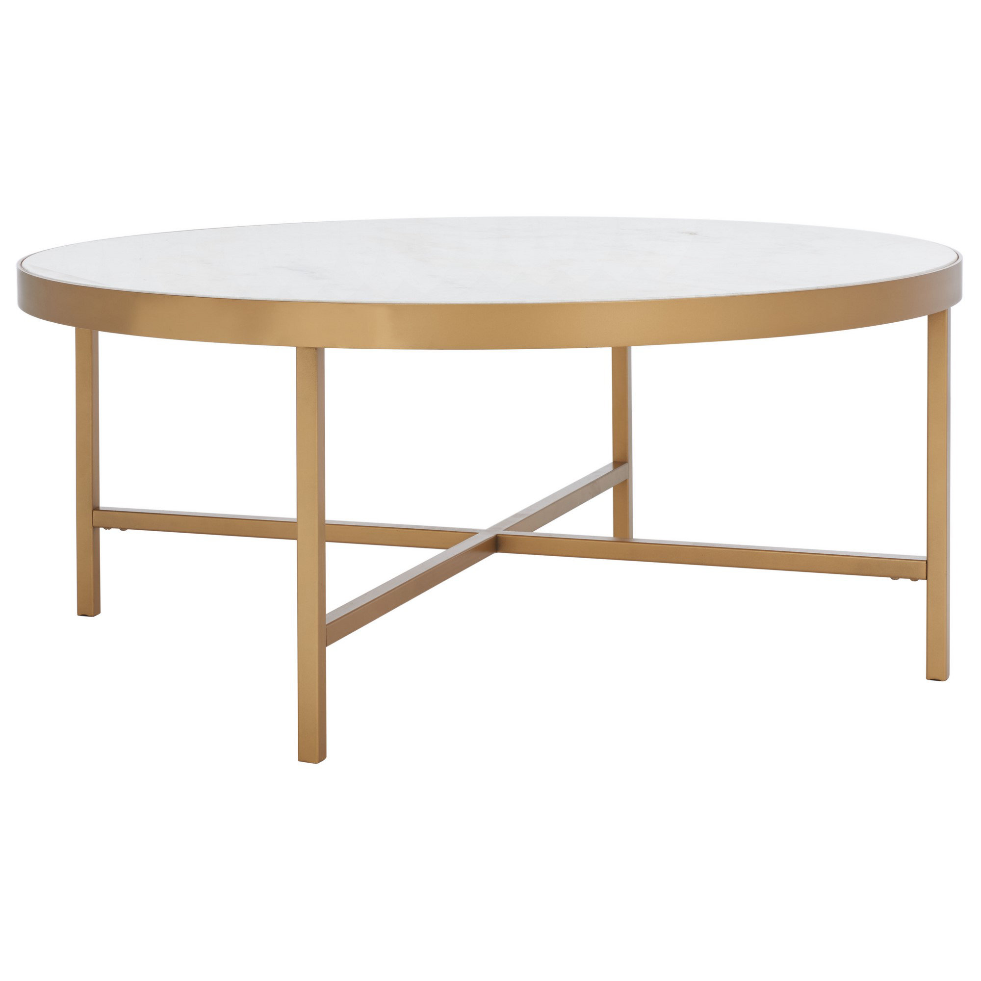 Safavieh Couture Caralyn Round Marble Coffee Table & Reviews | Perigold