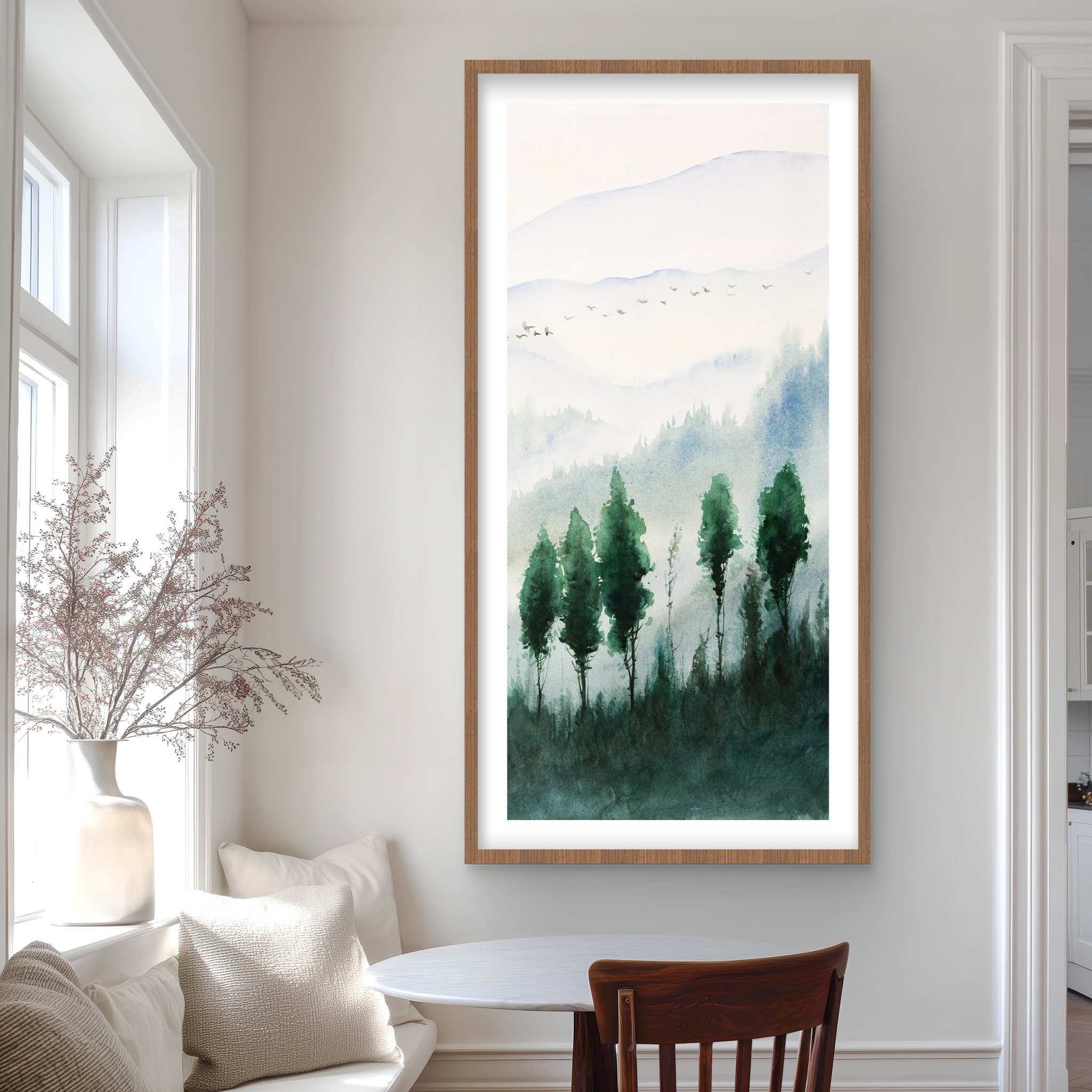 Lark Manor™ Landscape in Watercolor - Framed Matted Print for Home ...