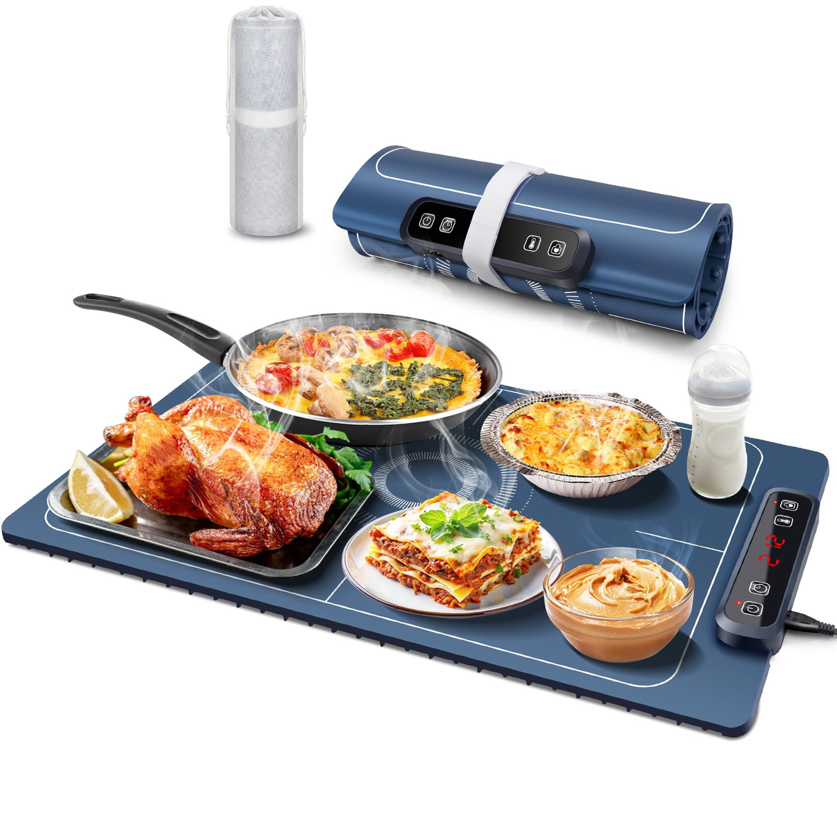 Latitude Run® Electric Food Warming Mat For Food (5 Temperature Setting ...