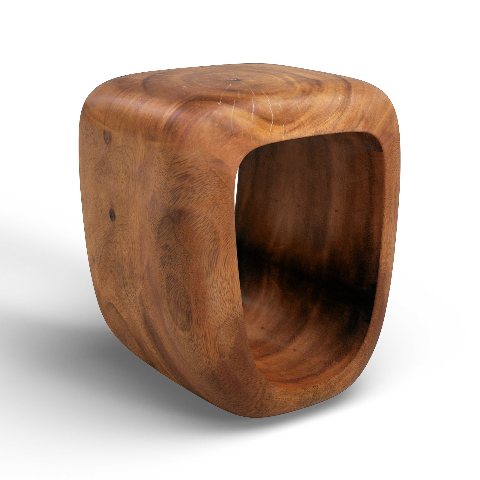 AllModern Alpine Solid Wood Accent Stool & Reviews | Wayfair
