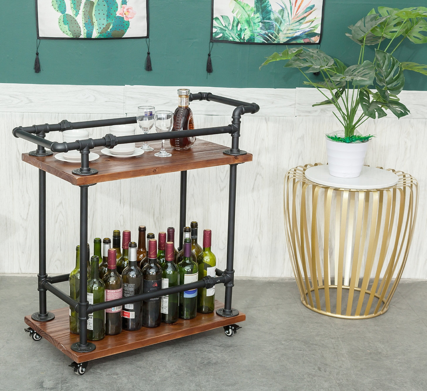 Williston Forge Woosley 3 Tier Bar Cart | Wayfair