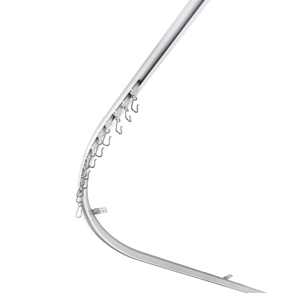 Rod Desyne Heavy Duty Curved Corner Curtain Track with Hooks | Wayfair