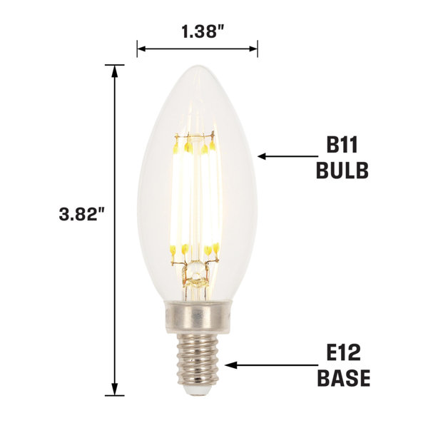 Westinghouse Lighting Equivalent E12/Candelabra Dimmable LED Bulb ...