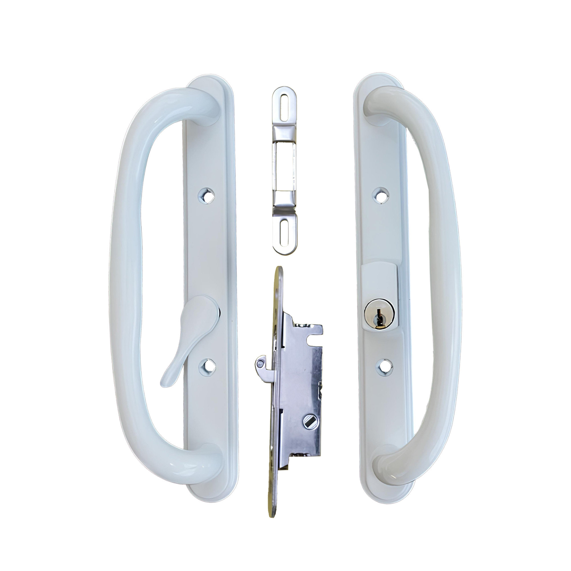 Hokku Designs Patio Door Handle Set Offset Latch With Key, Mortise Lock ...