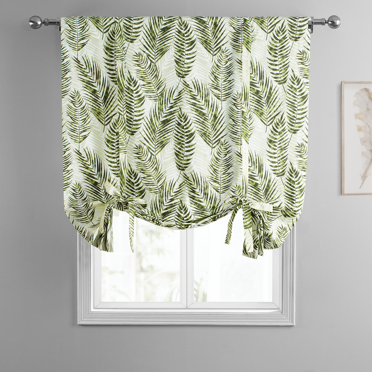 Bay Isle Home™ Kupala Printed Cotton Room Darkening Tie-Up Window Shade ...