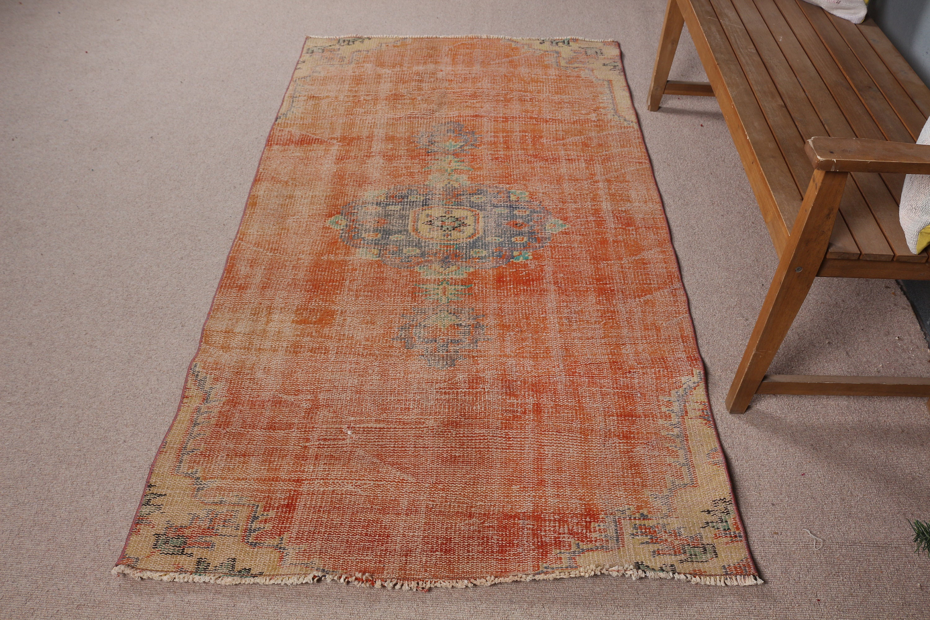 Bungalow Rose Vintage Anatolian Rug in Faded Oushak Design Perfect for ...