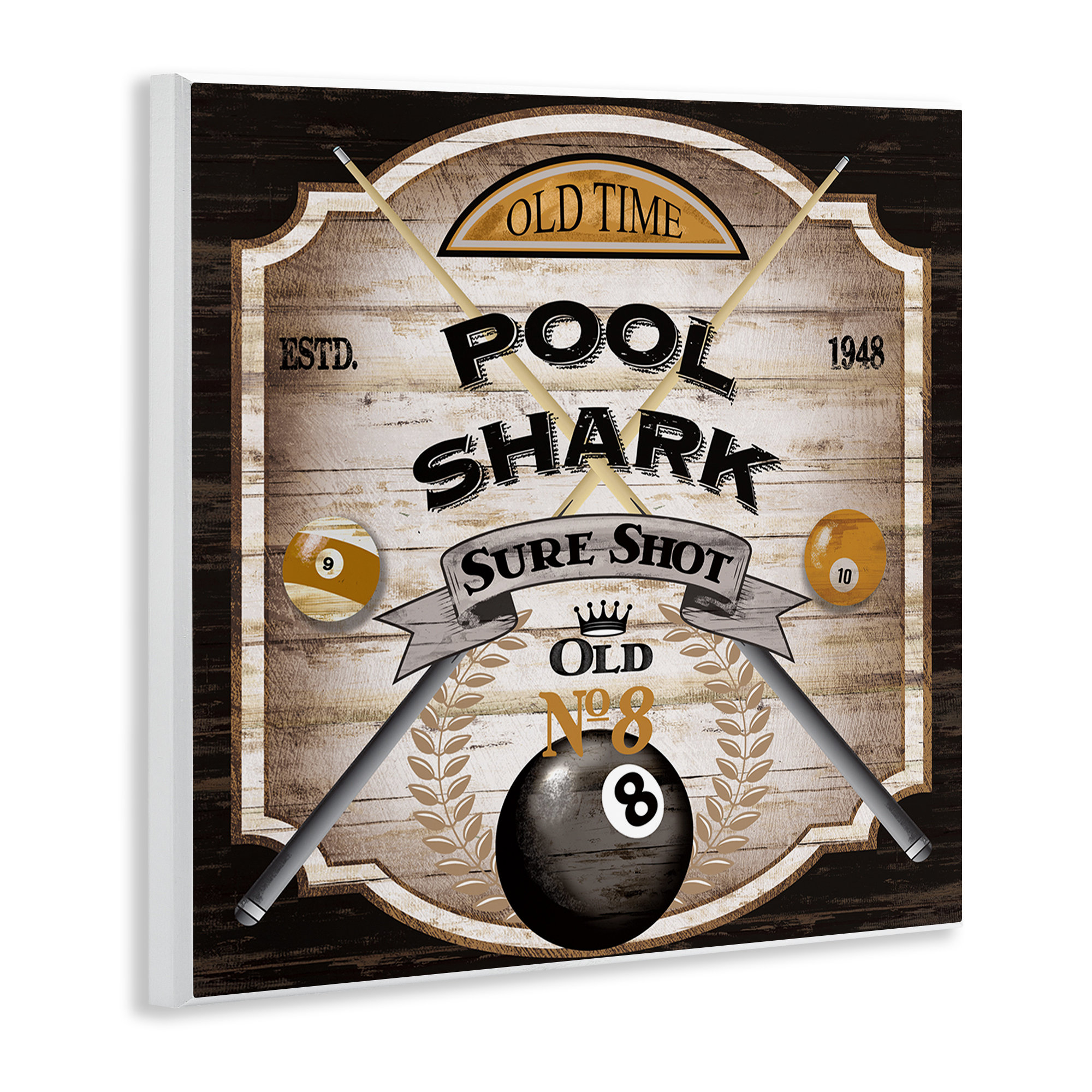 Ophelia & Co. Rustic Pool Shark Wall Plaque Art, design by Conrad ...