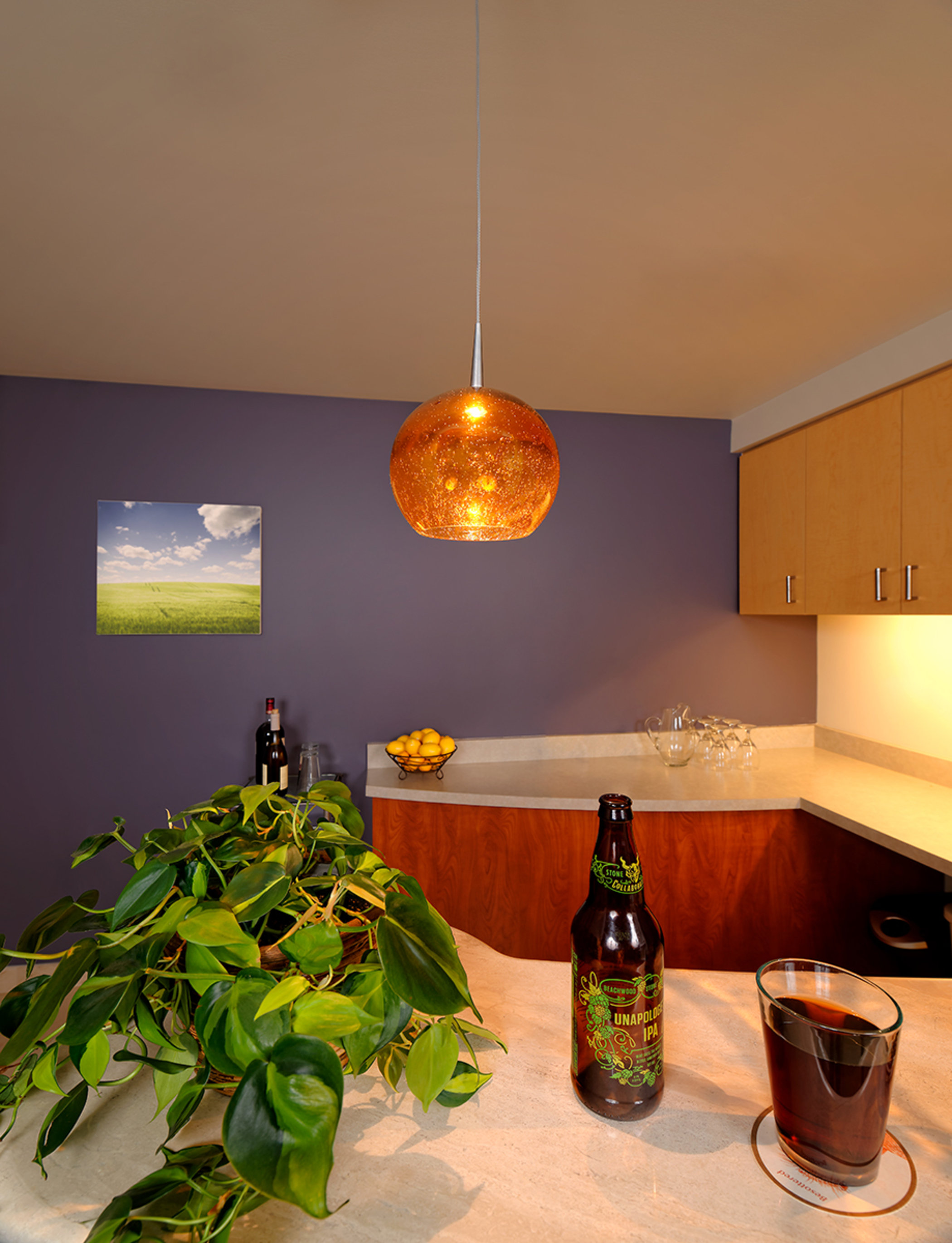 Bruck Lighting Bobo 2 - Pendant 1 Light Line Voltage - 4" Kiss Canopy ...