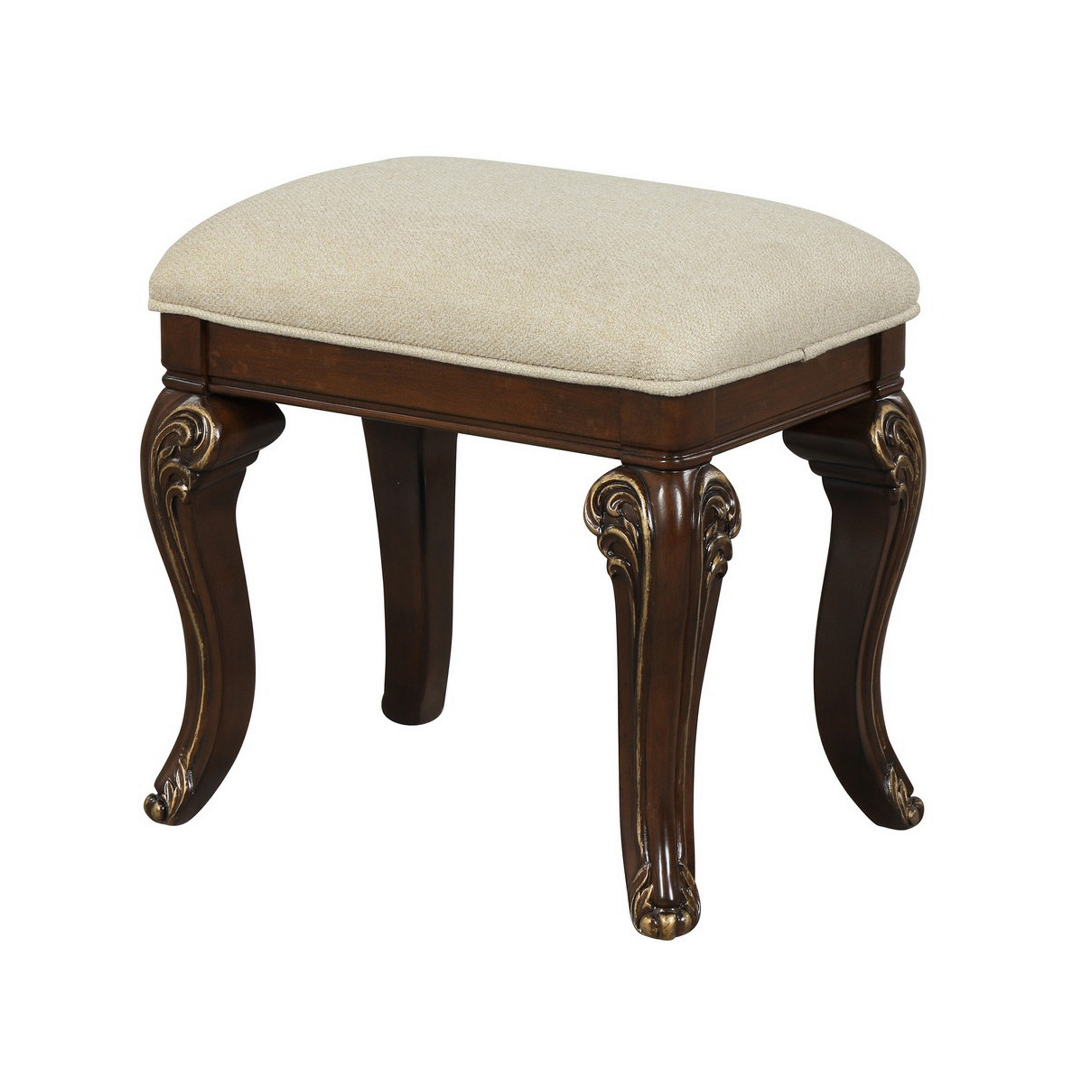 Benjara Cali Solid Wood Accent Stool | Wayfair