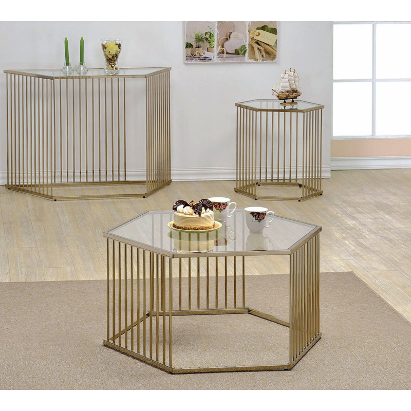 Mercer41 Scher Glass Top Single Coffee Table | Wayfair