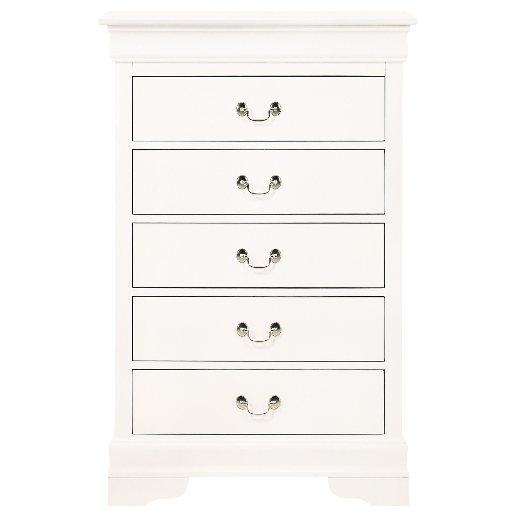 Latitude Run® Traditional White Bedroom Chest Ornament - Bases & Curved ...