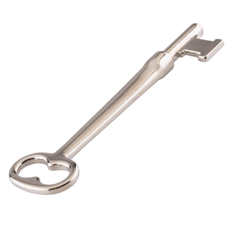UNIQANTIQ HARDWARE SUPPLY Nickel Plated Solid Brass Skeleton Key W ...