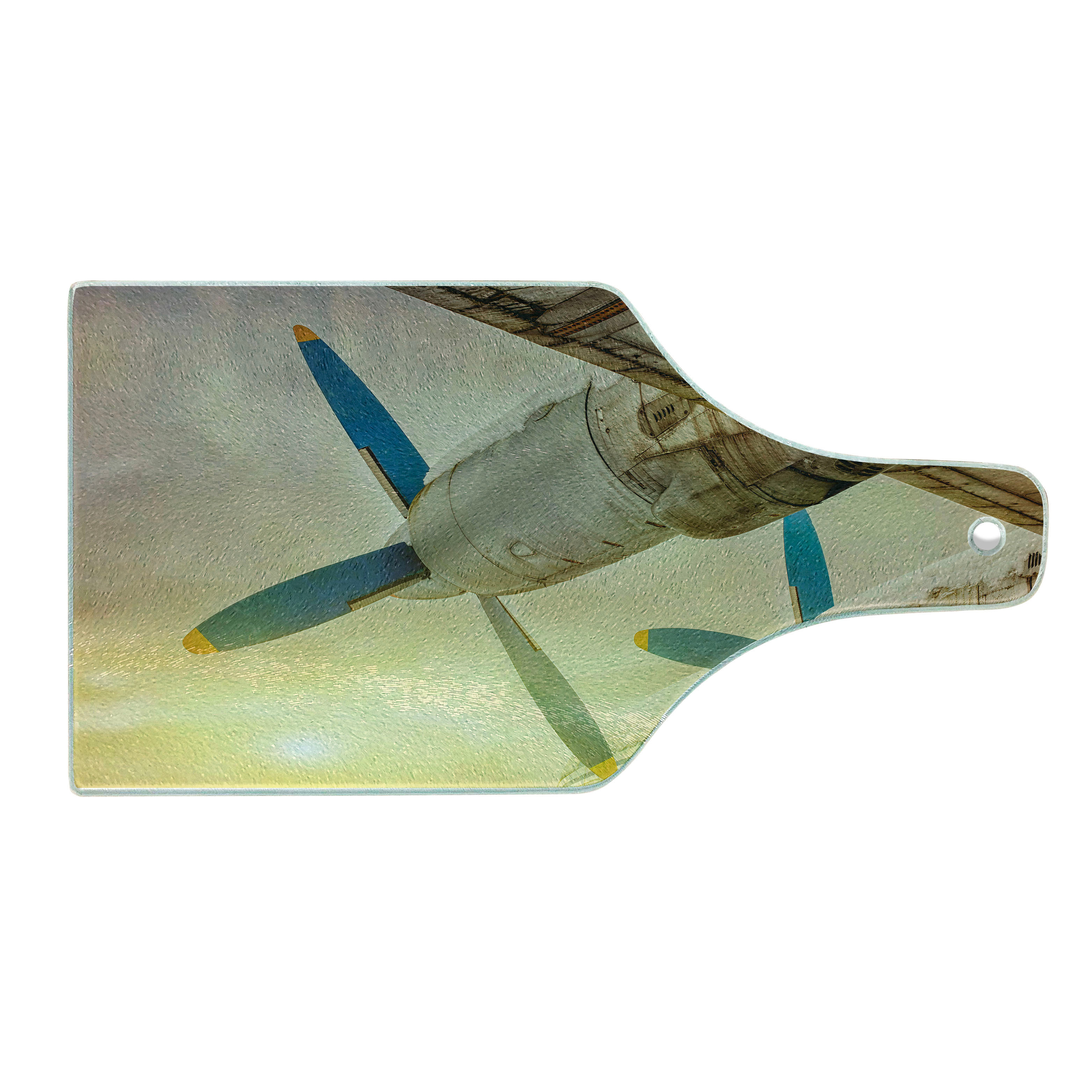 Ambesonne Vintage Airplane Tempered Glass Cutting Board Old Aircraft ...