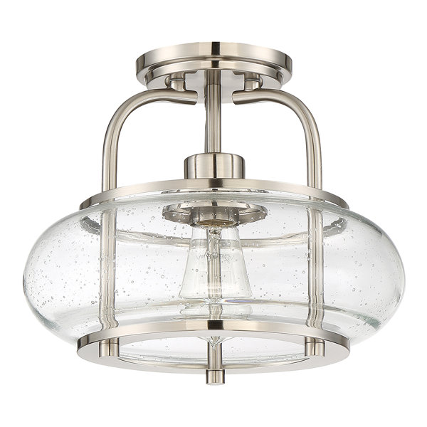 Borough Wharf Kelli Glass Semi Flush Mount | Wayfair.co.uk