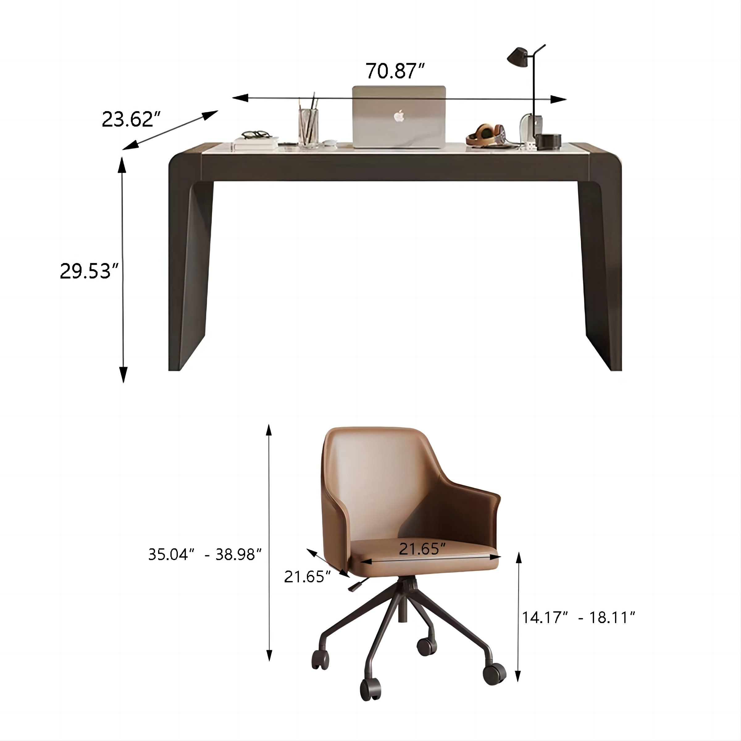 Ebern Designs Daasia 2 Desk And Chair Set Office Set with Chair | Wayfair
