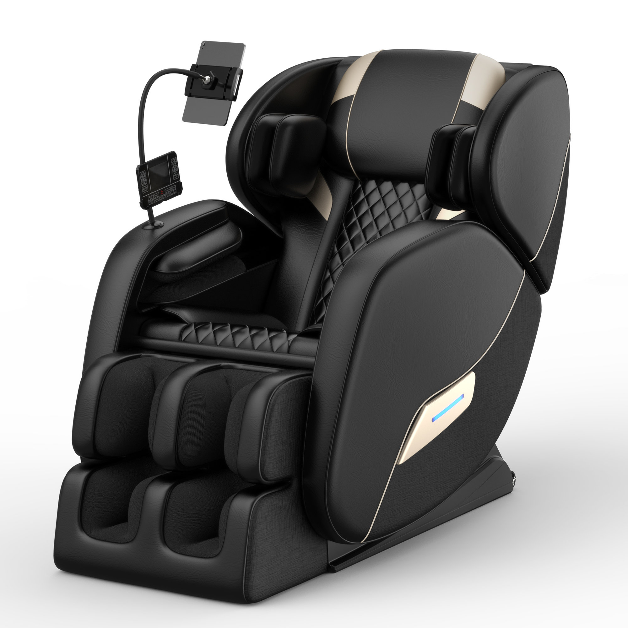 Inbox Zero Full Body Air Pressure Heated Massage Chair Zero Gravity ...