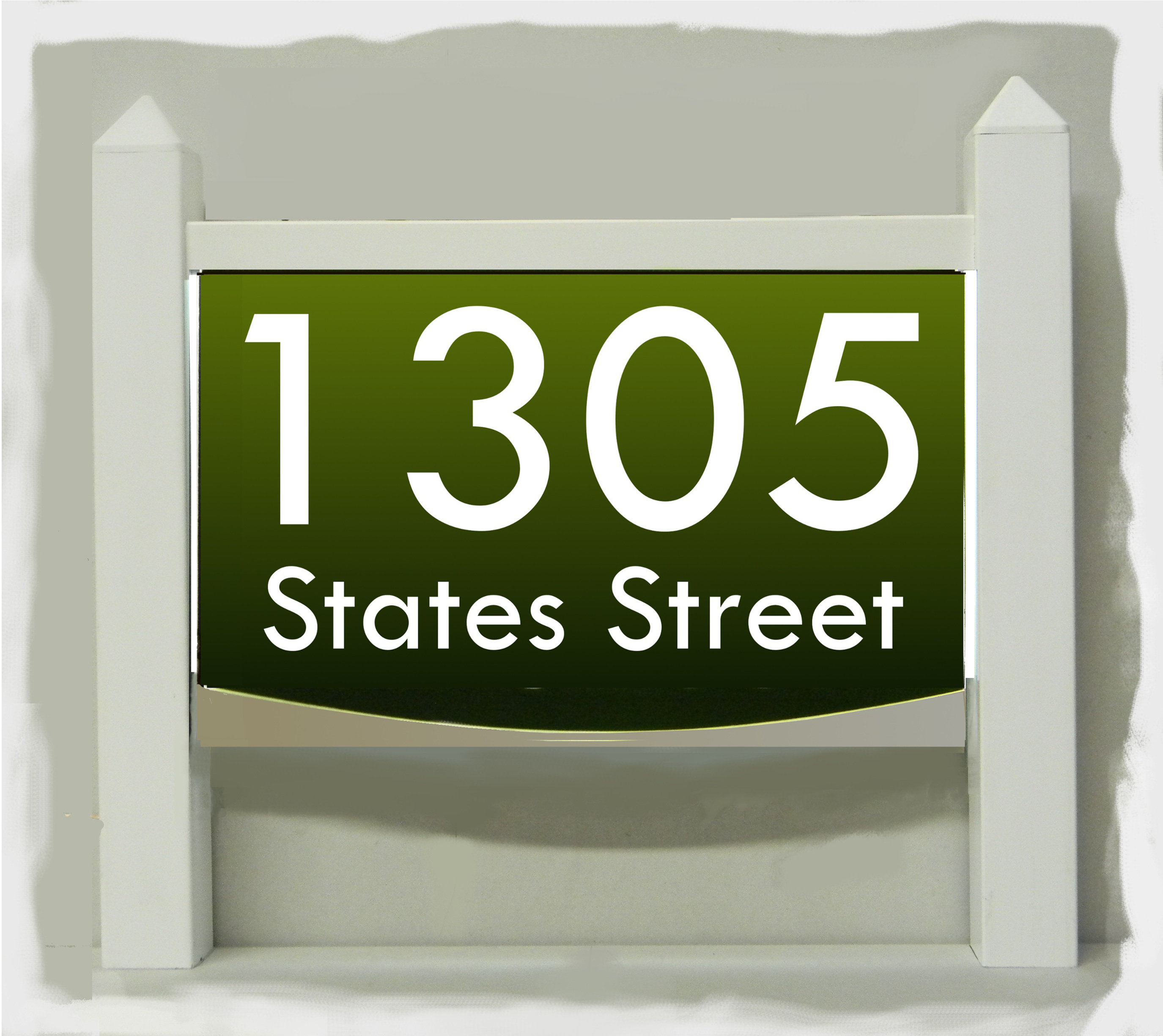EZ Street Signs Modern LED address sign with plug in transformer ...