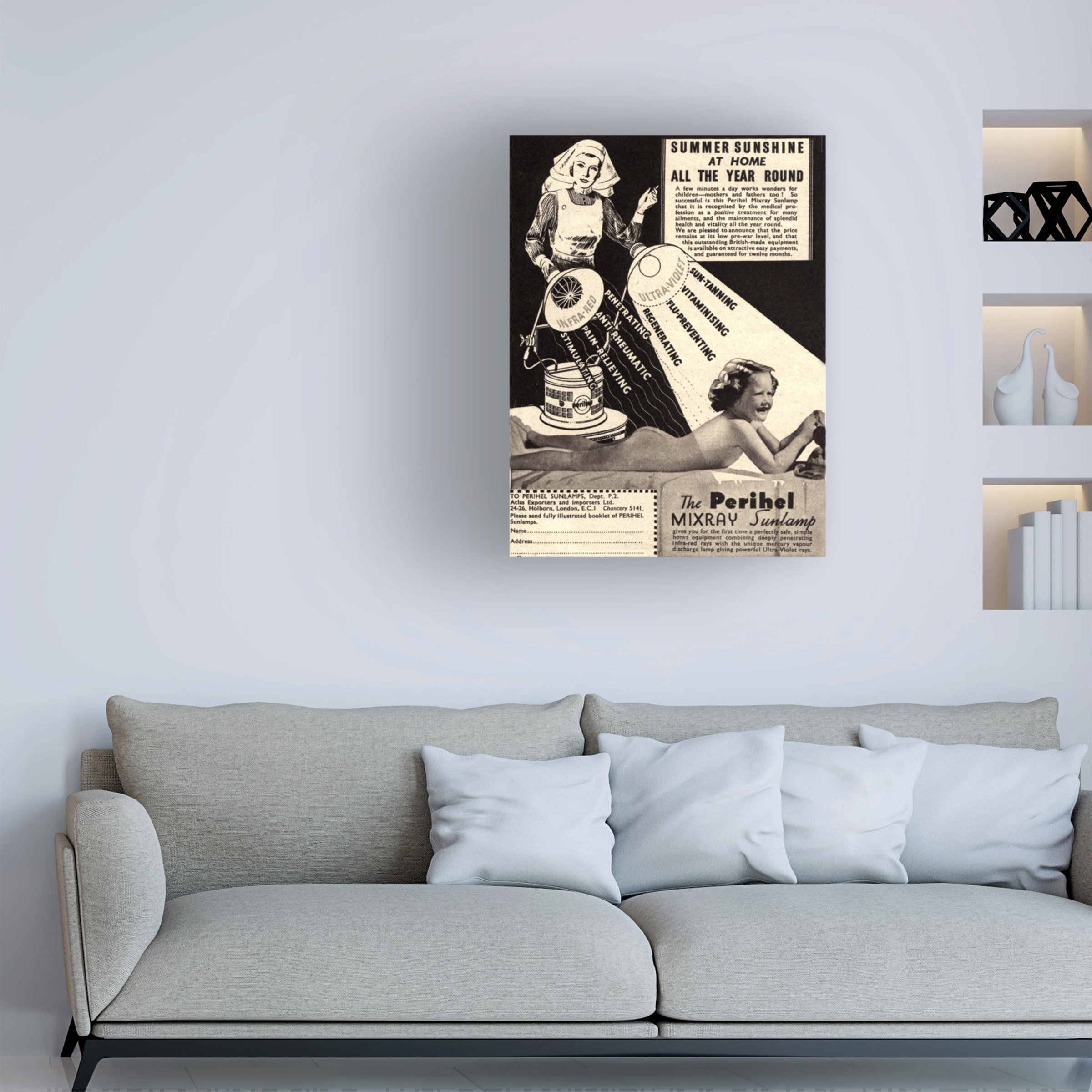 Winston Porter English School The Perihel Mixray Sunlamp, 1930S Canvas ...