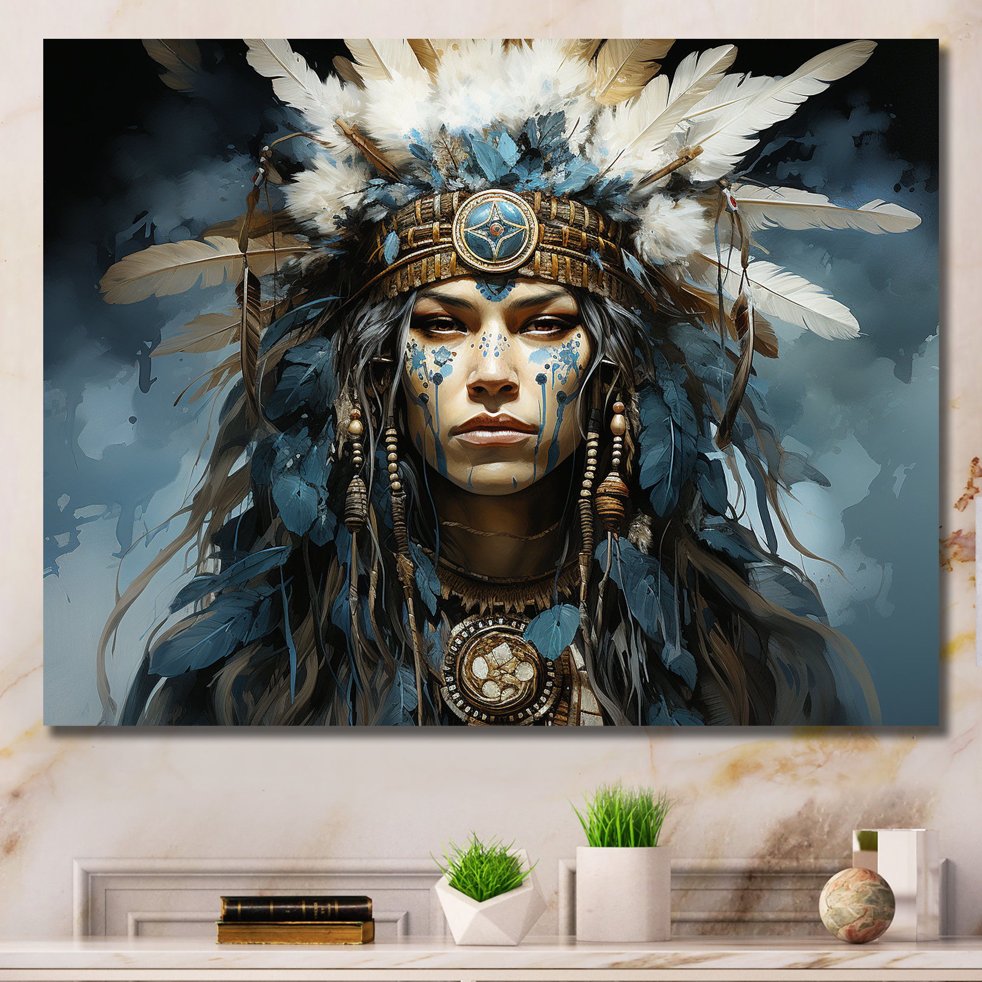 Bungalow Rose Folk Religion Shamanic Portrait I - Folk Religion Wall ...