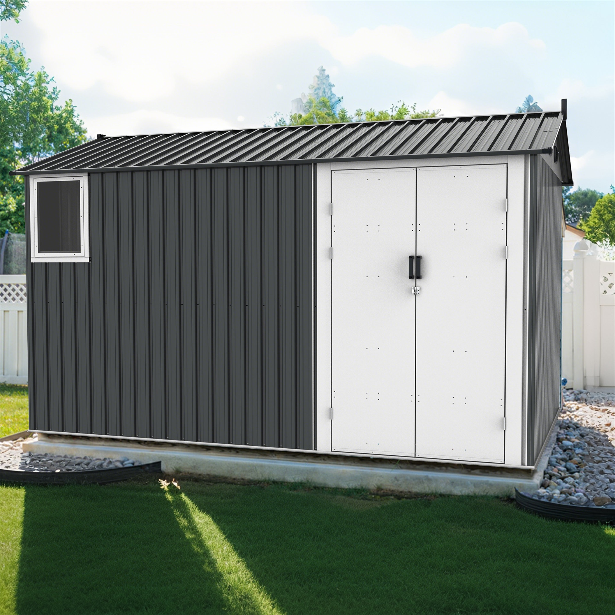 Modern Escapes Decor Outdoor 12ft×8ft Steel Frame Weather-Resist ...