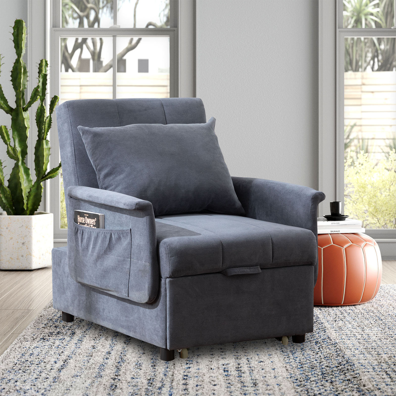 Latitude Run® Rosilyn 3 in 1 Convertible Sleeper Chair Pull Out Sofa ...