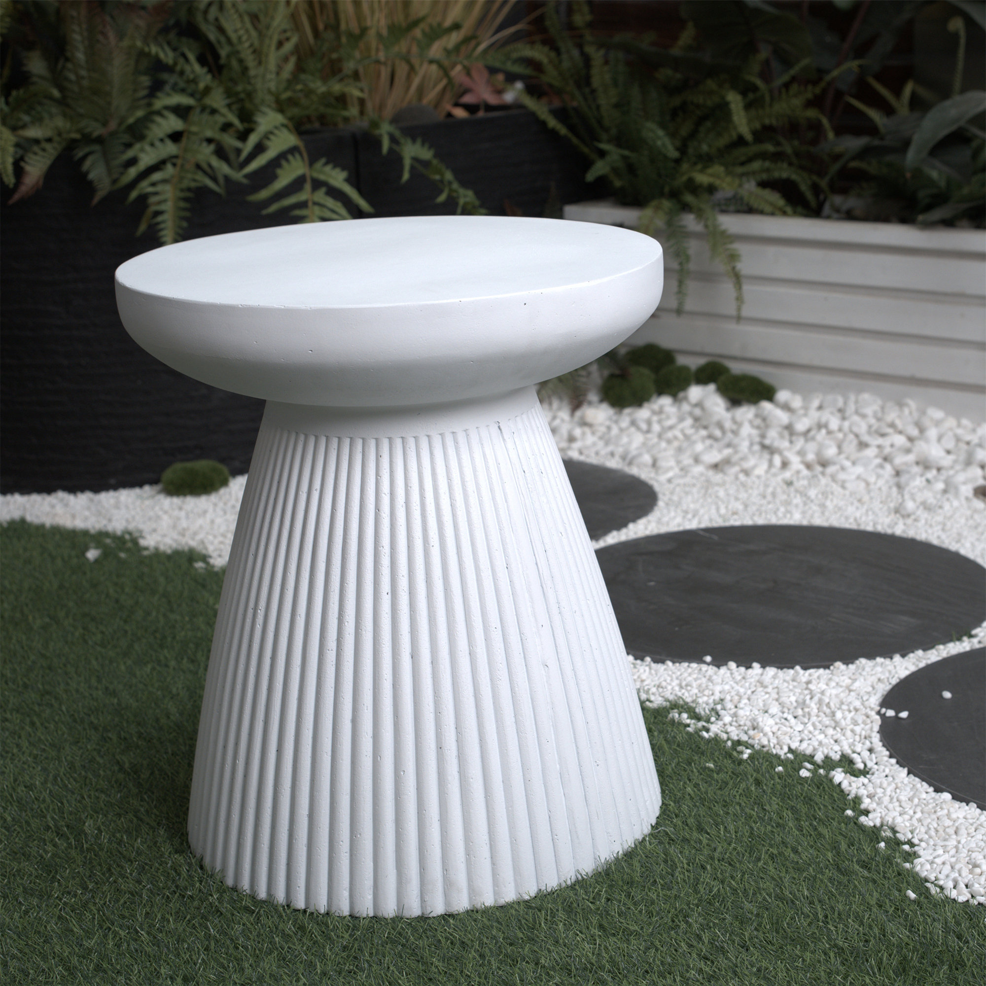 Hokku Designs Decorative Garden End Table, 18.1" H Modern Heavy Duty ...