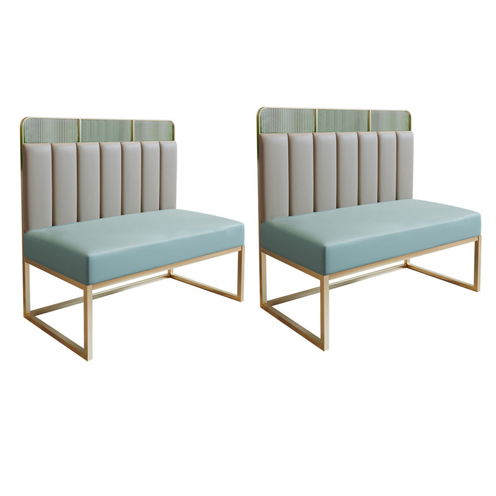 Visual card holder Light Luxury Leisure Cafe Restaurant Benches Faux ...