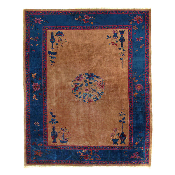 Pasargad NY One-of-a-Kind 11'8'' X 9'31'' 2000s Area Rug in Brown/Navy ...