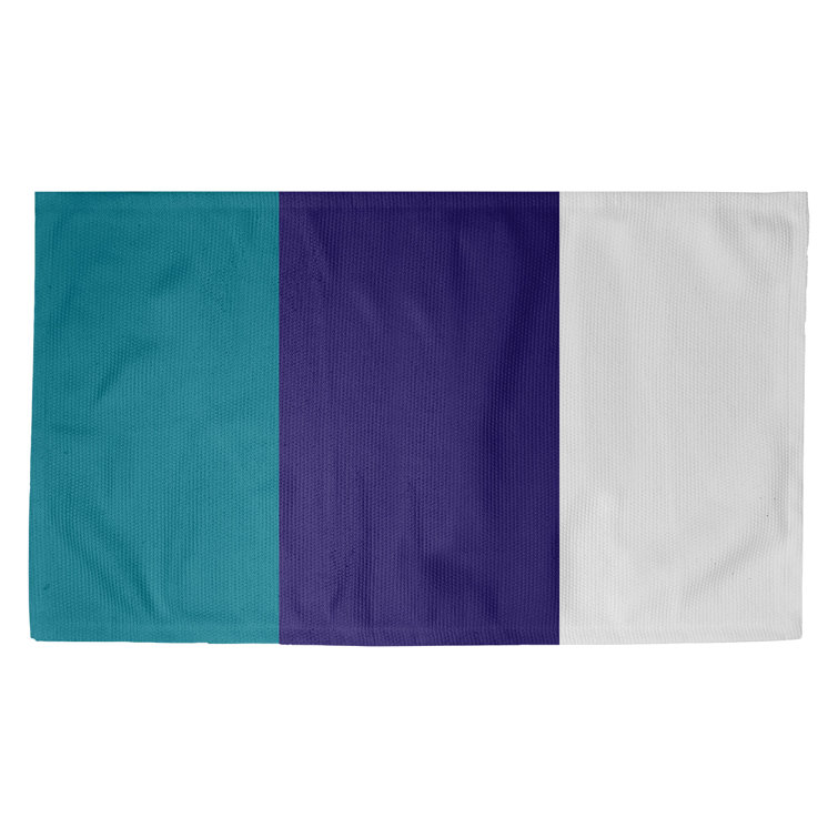 Bless international Flatweave Performance Teal/Dark Purple Rug | Wayfair