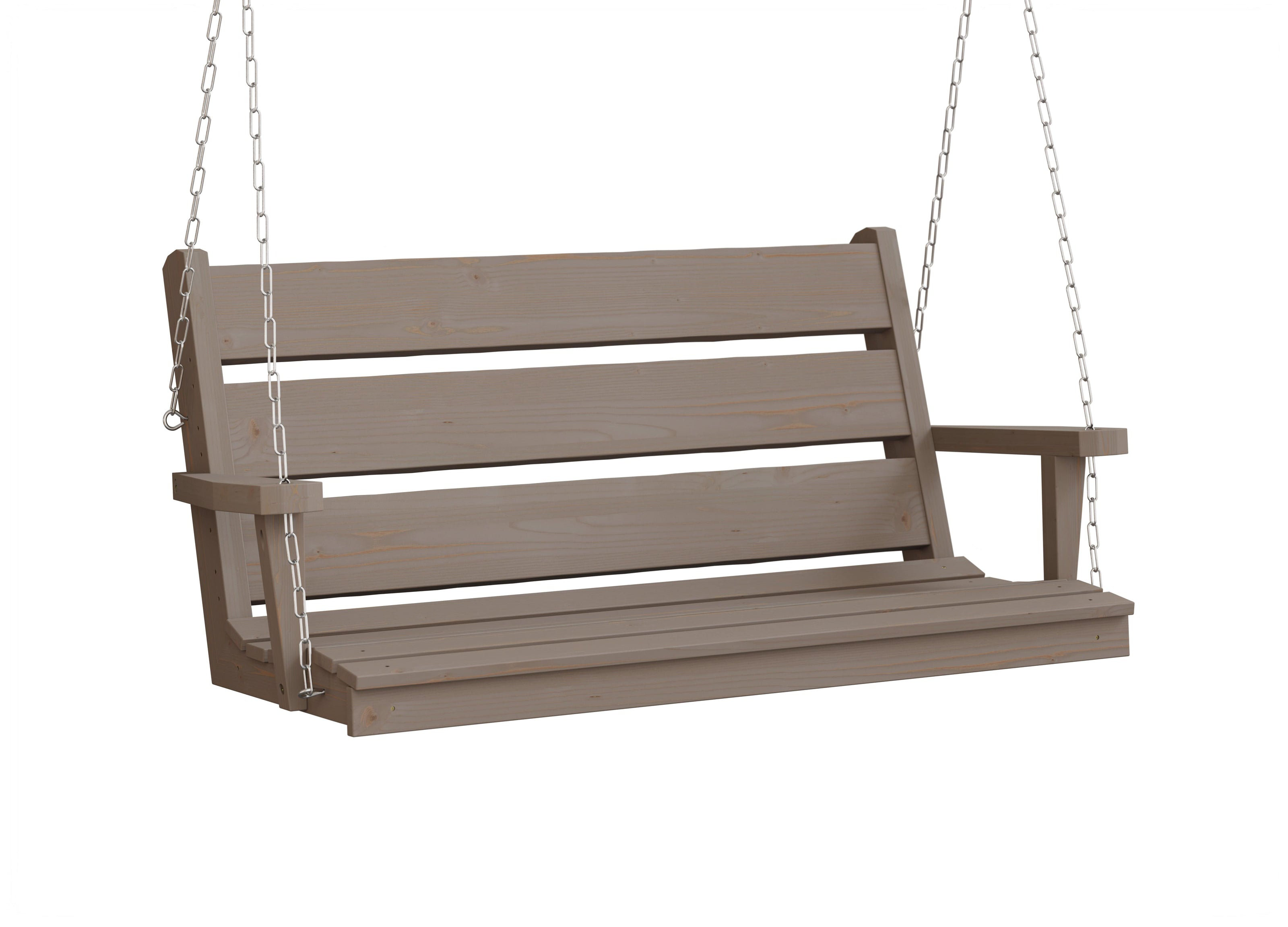 One Allium Way® Ruby Spruce Porch Swing, 5-Foot, Mushroom Stain | Wayfair