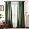 Mercer41 Dessy Velvet Curtains 2 Panel Set Super Soft luxury Rod Pocket ...